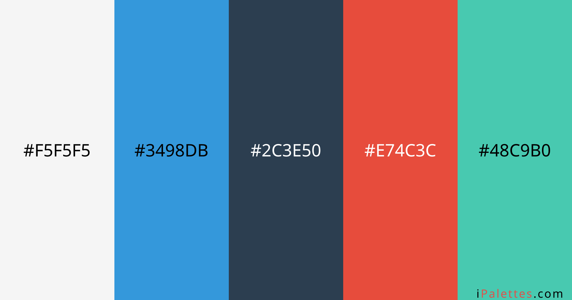 Tailwind github Color Palette and colors #f5f5f5 #3498db #2c3e50 # ...