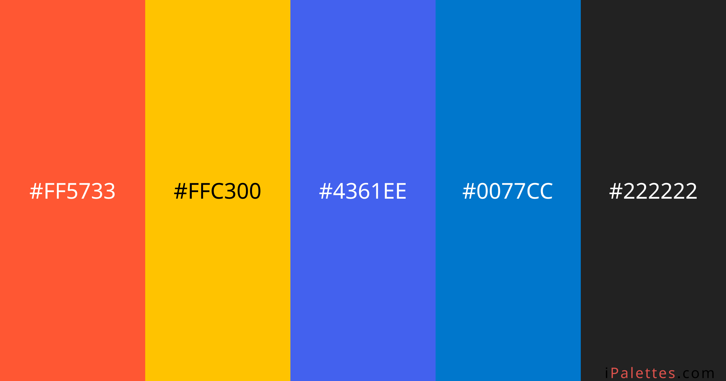 Underwear color for new years Color Palette and colors #ff5733 #ffc300 ...