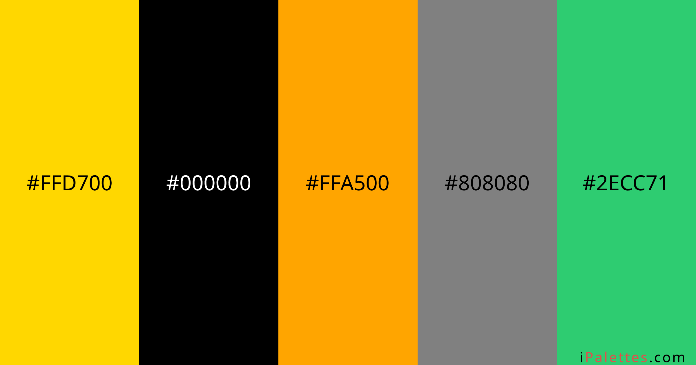 Sun eclipse Color Palette and colors #ffd700 #000000 #ffa500 #808080 ...