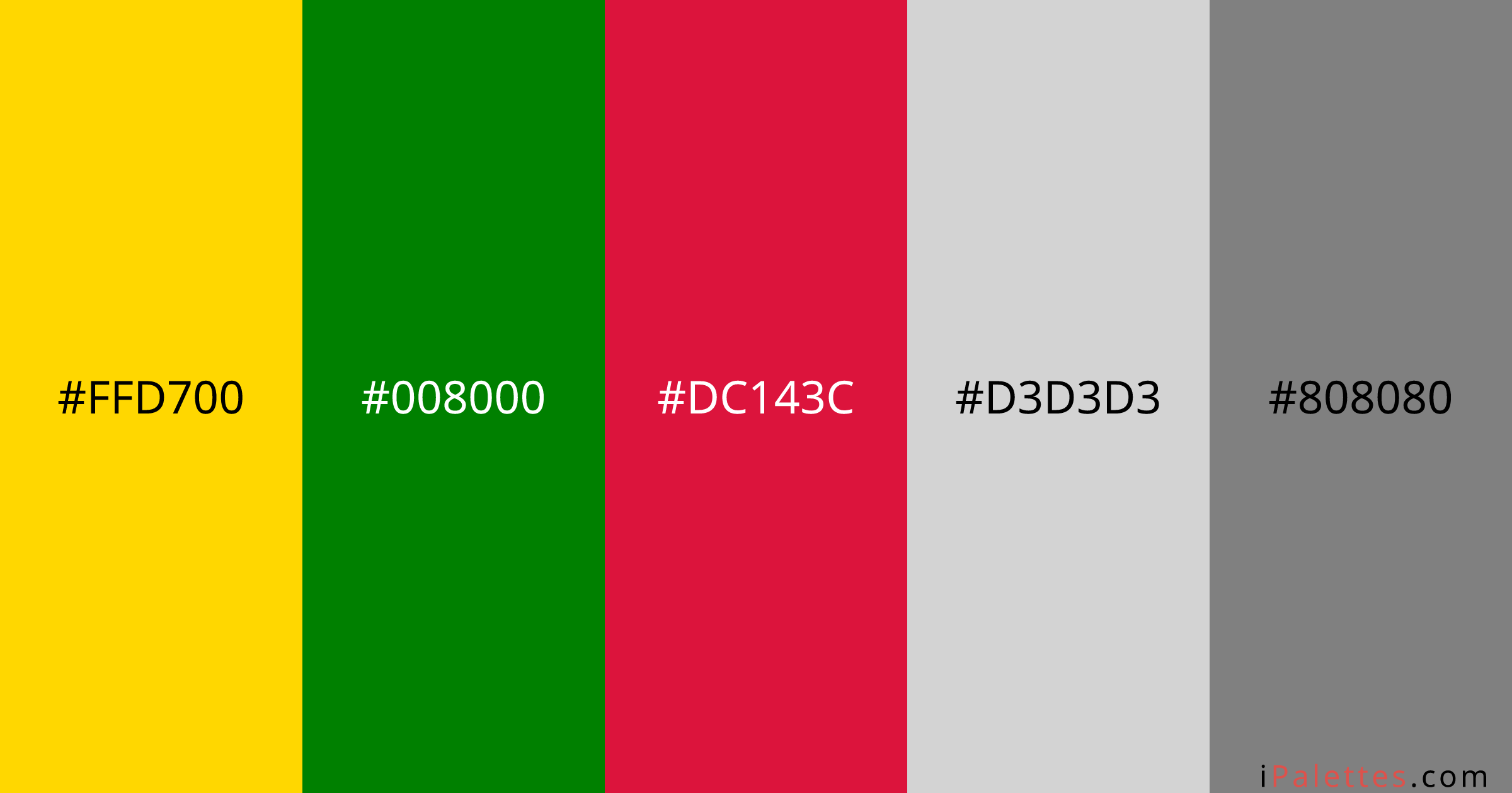 Nintendo switch Color Palette and colors #ffd700 #008000 #dc143c # ...
