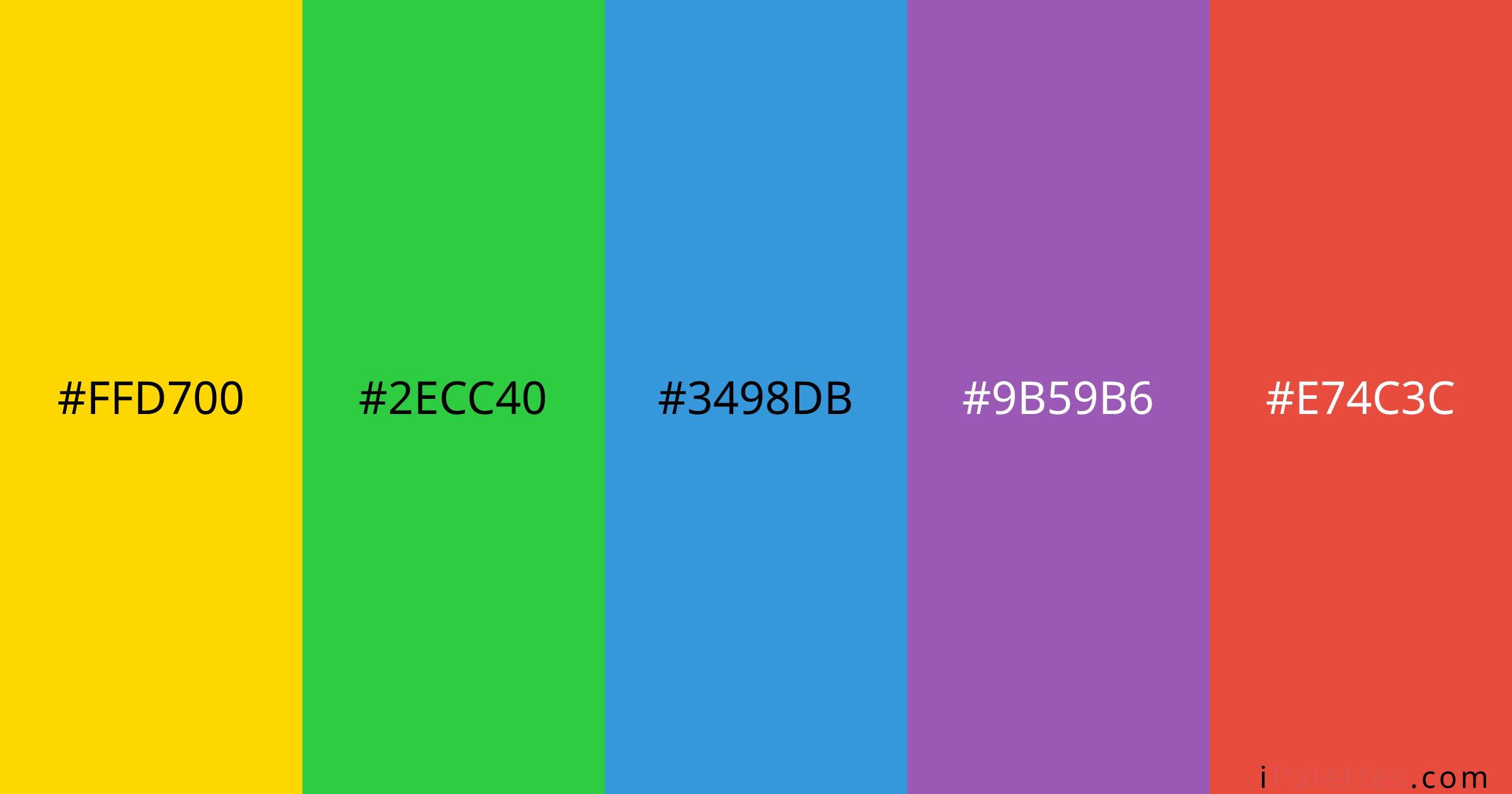 Empowerment Color Palette and colors #ffd700 #2ecc40 #3498db #9b59b6 # ...
